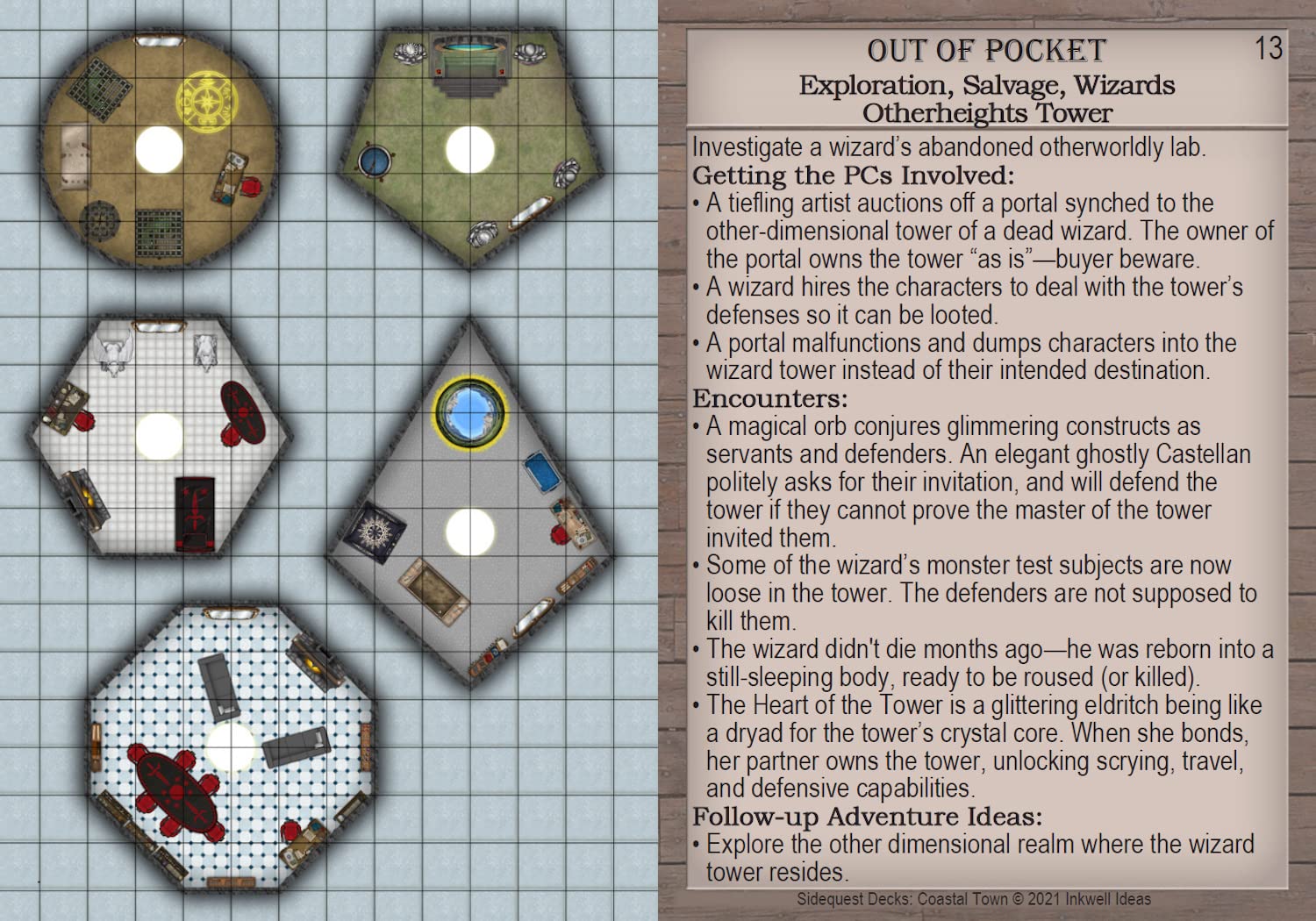 Inkwell Ideas Sidequest Decks: Coastal Town Quests
