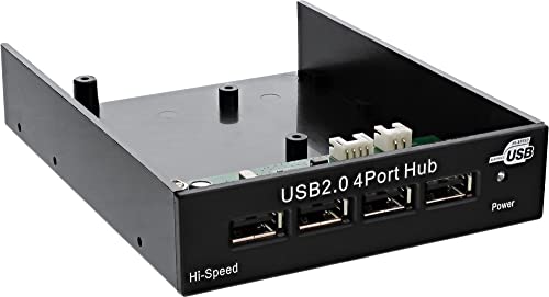 Inline 33393B Hub 8.9 cm (3.5 inch) USB 2.0 4 Ports Black