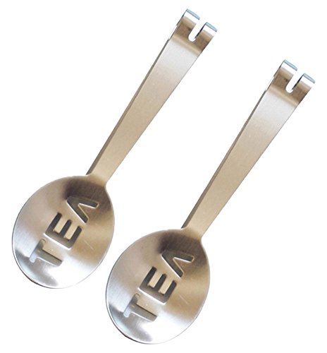 DINGJIN 2 Piece Stainless Steel Tea Tongs Teabag Squeezer Strainer Holder Grip Metal Spoon Mini Sugar Clip Kitchen Bar Tools