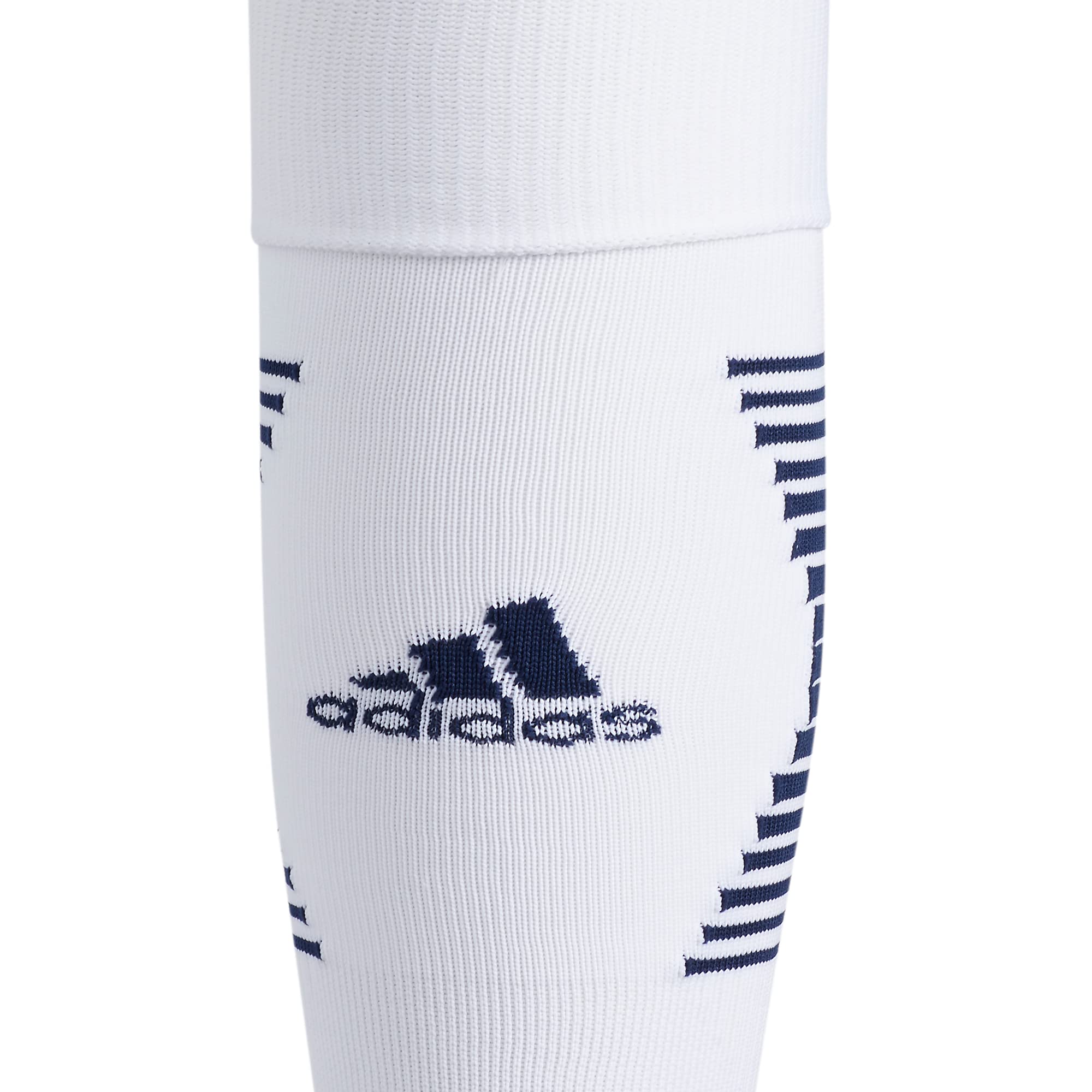 adidas Speed 3 Soccer Socks (1 Pair), White/Team Navy Blue, Medium