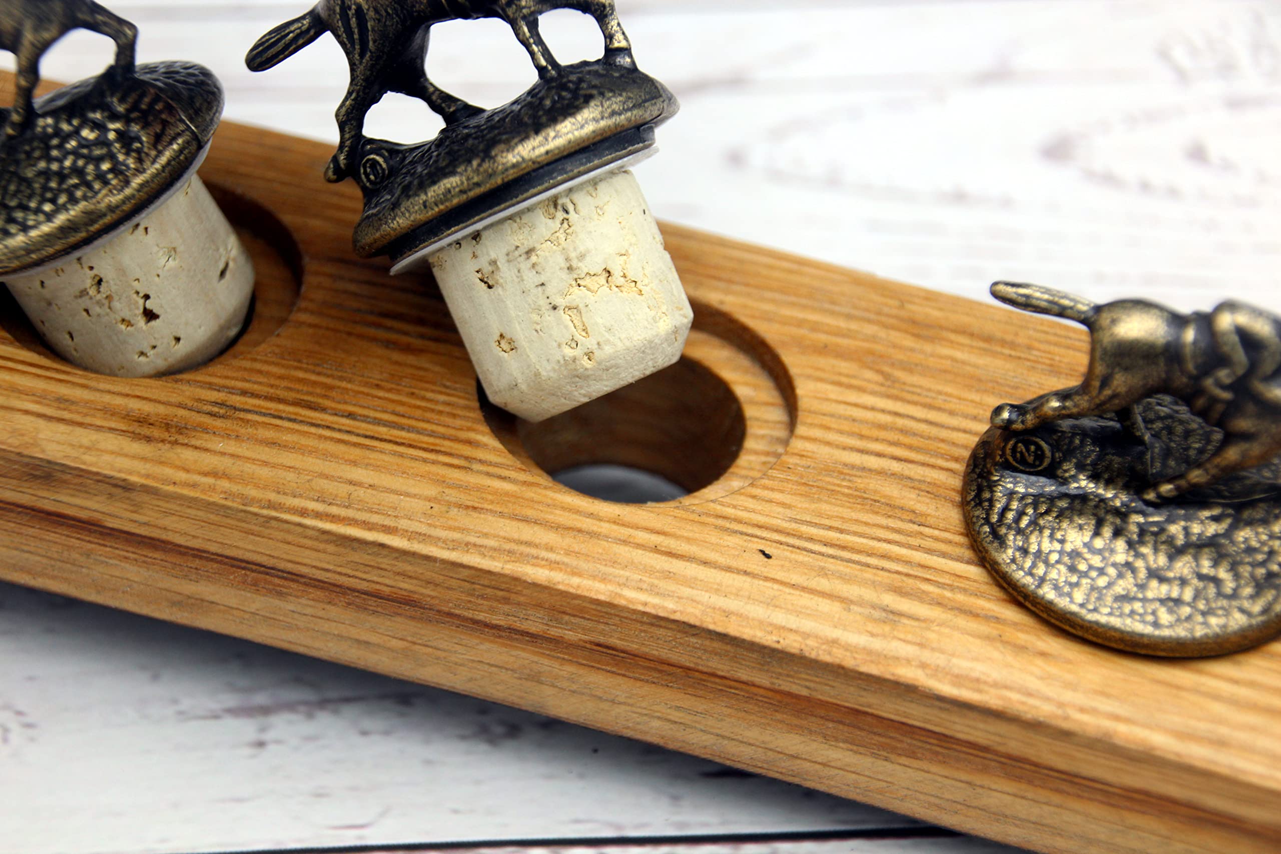 Barrel-Art bourbon cork stopper display/bourbon stopper holder/Fits Blanton's Stoppers (Natural)