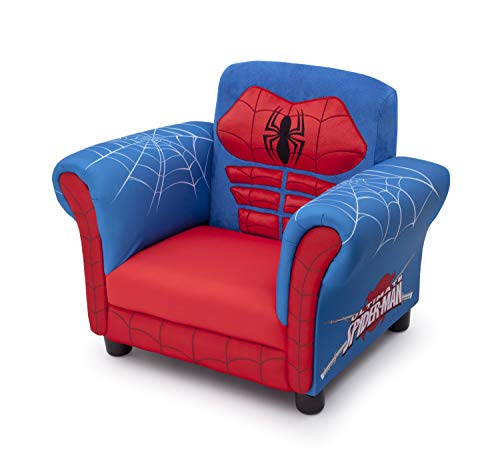 Delta Children Figural Upholstered Chair, Marvel Spider-Man (Blue, Red)