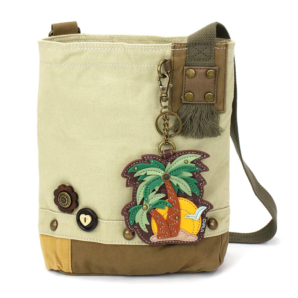 Chala Women Handbag Patch Crossbody - Palm Tree - Sand