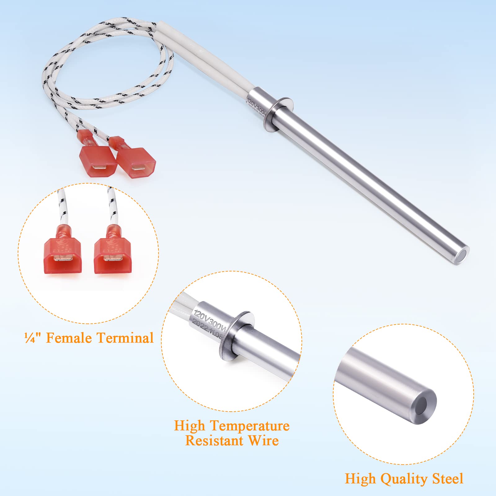 Criditpid Replacement SRV7000-660 Igniter for PelPro PP130, PP60, PP70 Pellet Stove, Pleasant Hearth PH35PS, PH50CABPS Pellet Stoves.
