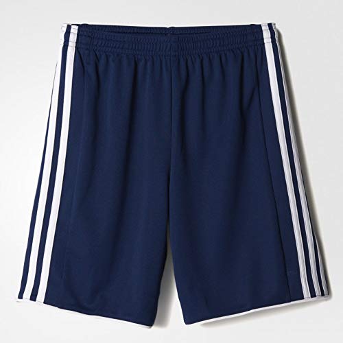 adidas Tastigo 17 Climacool Quarter Length Soccer Shorts, Dark Blue/White, Small