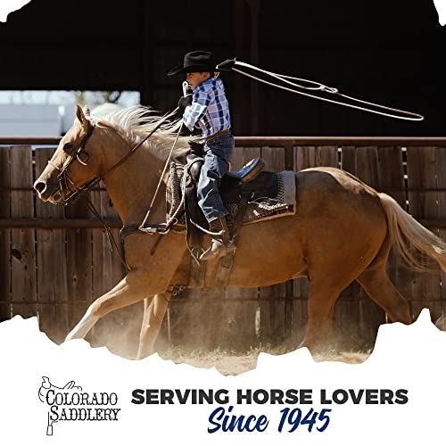 Colorado Saddlery Kid’s Silver Dot Rope Authentic Tough Durable Cowboy Rope Made Smaller for Youth Hands Great Practice Lasso Rope Kids Rope for Roping Dummy