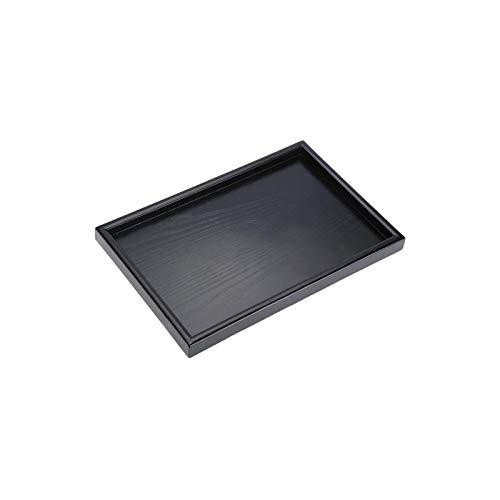 Wood Serving Tray, Rectangle Shape Solid Wood Tea Coffee Snack Food Meals Serving Tray, Plate Restaurant Trays(25*18*2cm)