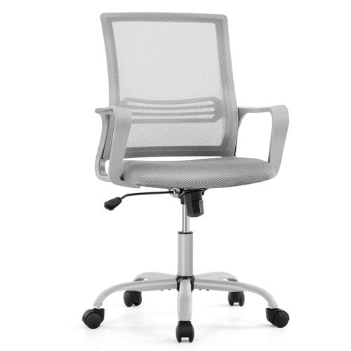 Ergonomic Home Office Chair â Rolling Desk Chair with Lumbar Support and Armrest, Height Adjustable Breathable Mesh Chair, Mid Back Executive Task Chair with Padded Seat and Tilt Function