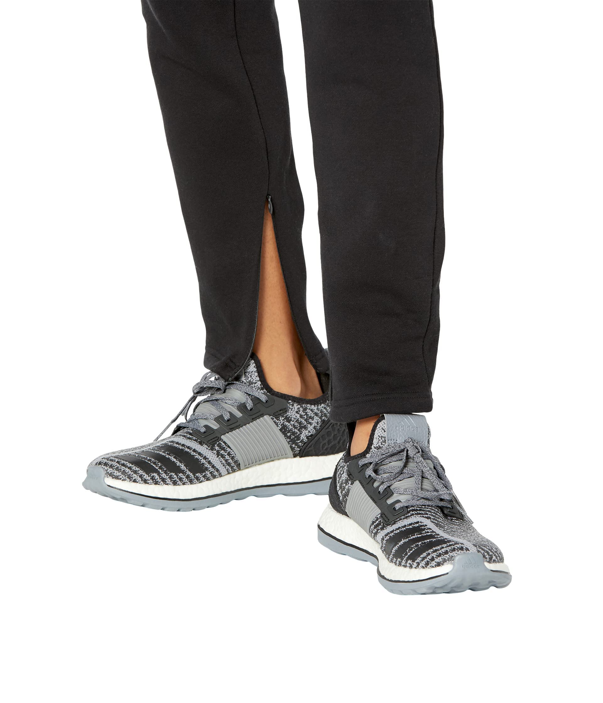 adidas Women's All SZN Fleece Tapered Pants, Black, Small