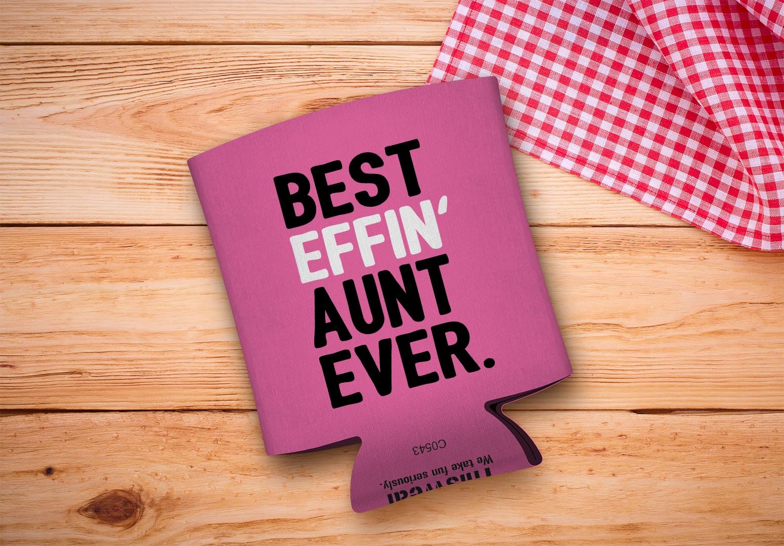 Aunt Uncle Gifts Best Effin' Aunt and Uncle Ever Funny Aunt Uncle Announcement Aunt Uncle Gift Set 2 Pack Can Coolie Drink Coolers Coolies Blue & Pink