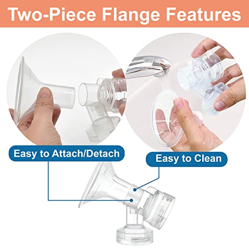 Maymom MyFit 19 mm Small Shields; Compatible with Medela Breast Pump- PersonalFit, Freestyle, Harmony, Maxi, Freestyle Flex Connector; Connect to Maymom Widemouth/Narrow Connector, 2pcs