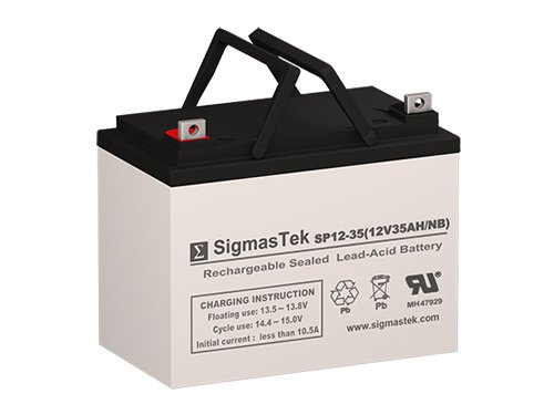 Ingersol Equipment 110 Replacement Battery - 12 Volt 35AH U1 AGM Battery with Nut & Bolt Terminal by SigmasTek