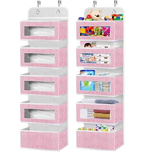 homyfort Over the Door Organizer, Hanging Baby Diaper Organizer for Nursery,Under Bed Shoe Storage Organizer for Closet