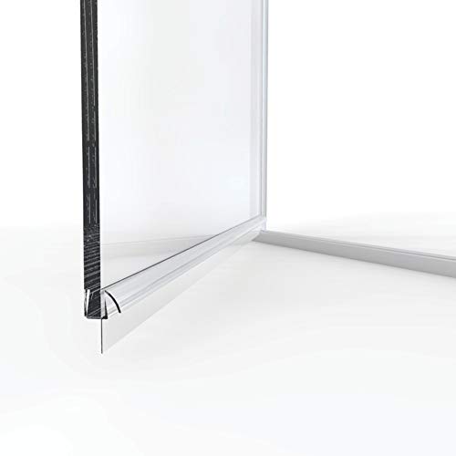 Basco 1/4 inch Shower Door Sweep Door and Panel (3/4" x 38-3/8") (Infinity), Clear