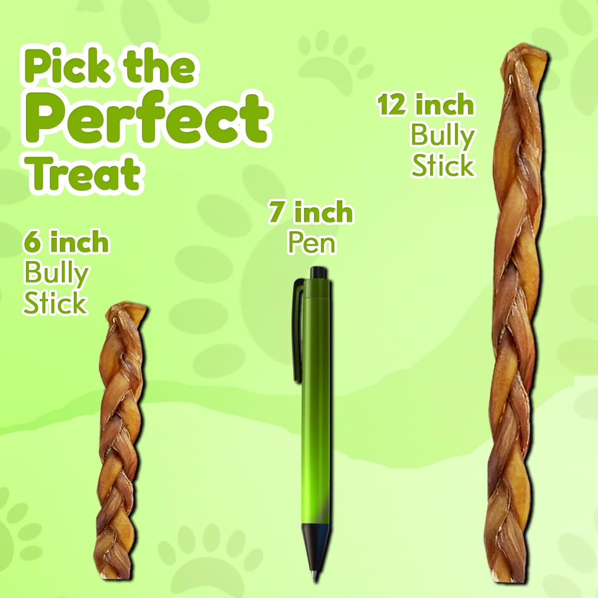 FURFUEL Braided Bully Sticks for Dogs, (3 Count, 12 Inch) Natural Long-Lasting Dog Chew for Large, Medium & Small Breeds, Perfect for Training & Sensitive Stomachs