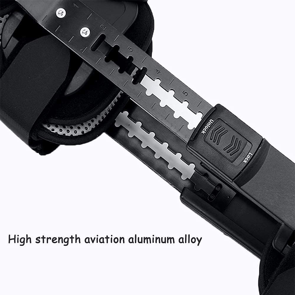 Adjustable Hinged ROM Knee Brace, Adjustable Leg Stabilizer, Knee Support Brace Post Operative Injury Support for ACL, PCL, MCL or LCL Wrap Orthopedic Guard Protector