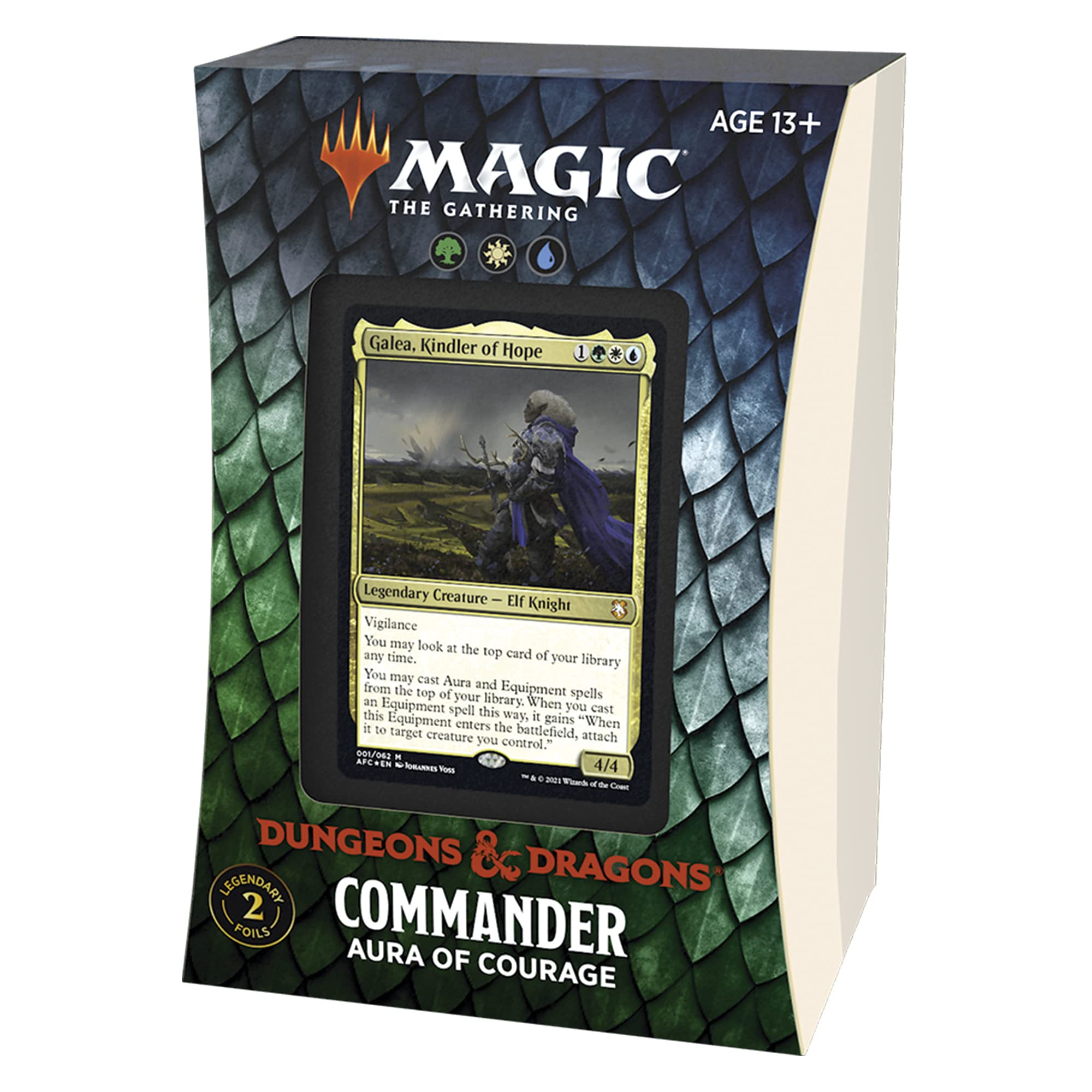 Magic: The Gathering Adventures in the Forgotten Realms Commander Deck β Aura of Courage (Green-White-Blue)