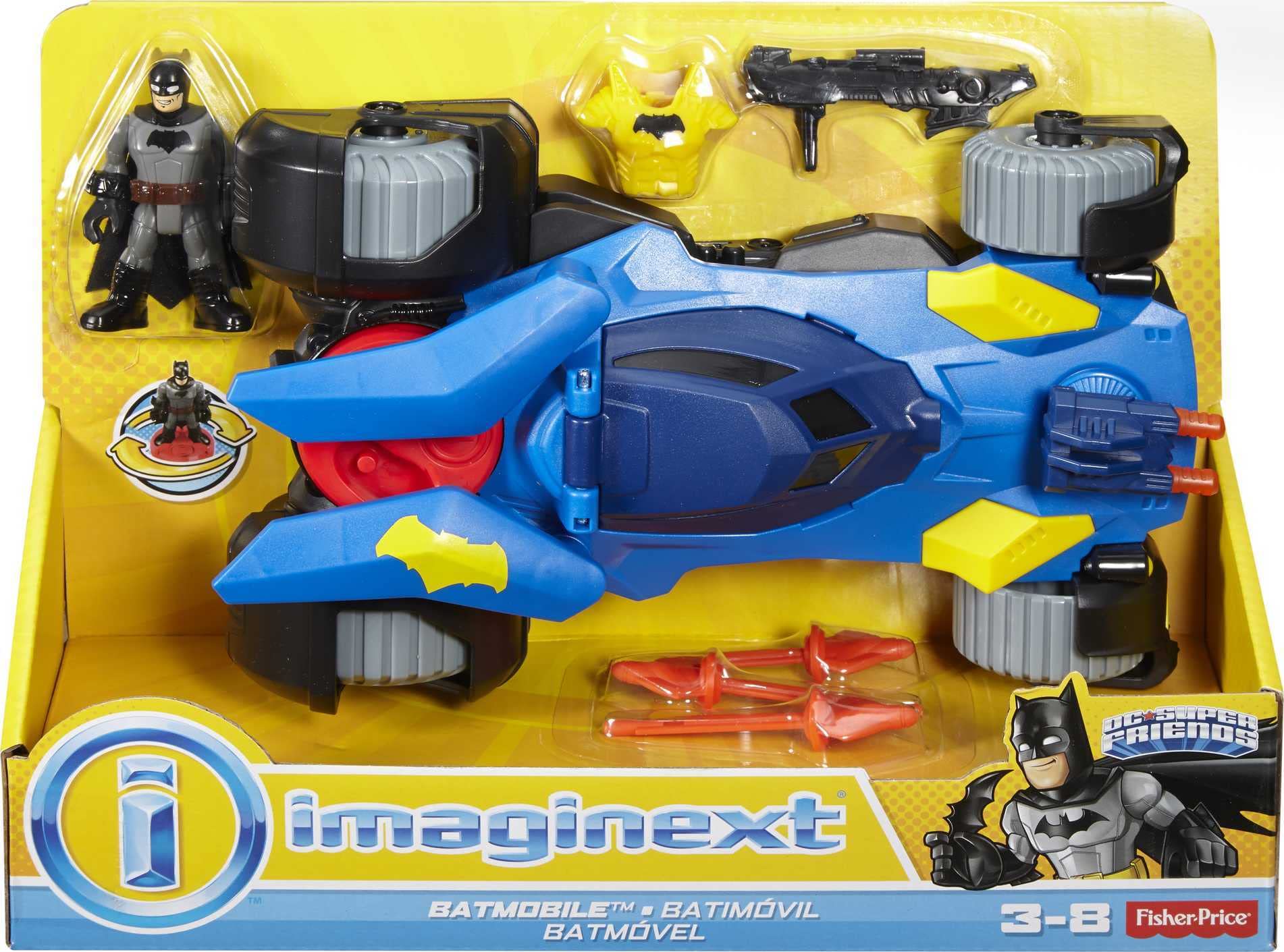 Fisher-Price Imaginext DC Super Friends Batman Toy Batmobile Vehicle & Figure Set for Preschool Pretend Play Kids Ages 3+ Years