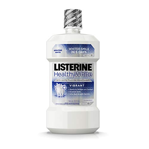 Listerine Healthy Vibrant Multi-Action Fluoride Mouth Rinse, Foaming Anticavity Mouthwash For Whitening Teeth and Fighting Bad Breath, Clean Mint, 32 Fl Oz
