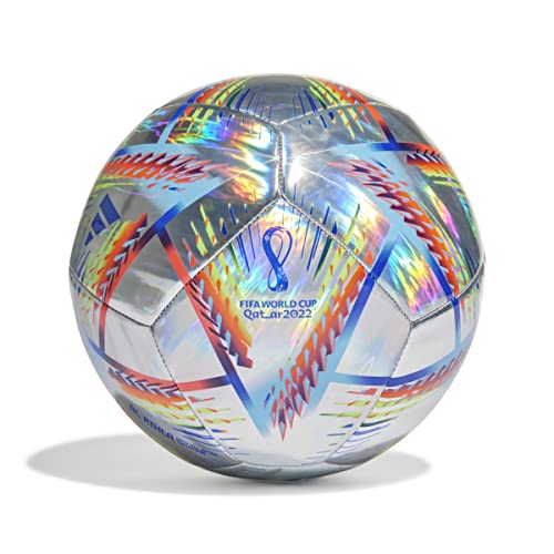 adidas unisex-adult FIFA World Cup Qatar 2022 Al Rihla Training Foil Soccer Ball, Multicolor/Pantone, 5