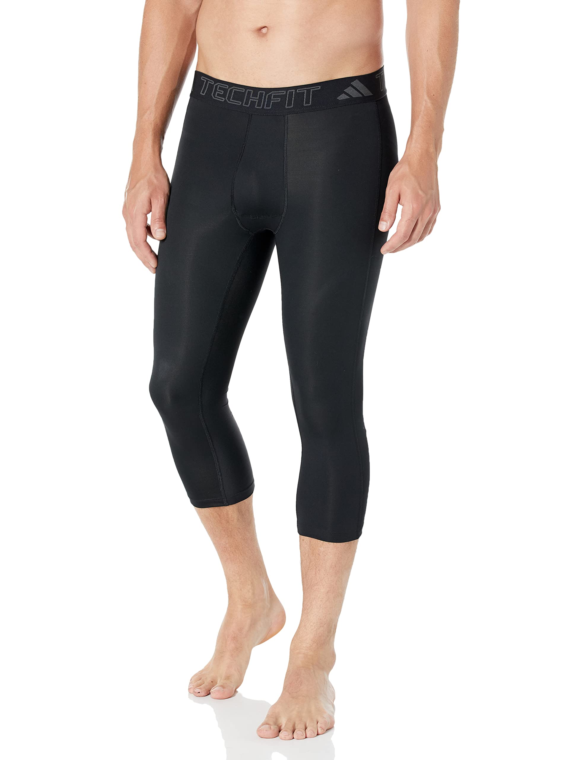 adidas Men's Size Techfit AEROREADY Training 3/4 Tights, Ink, Large/Tall