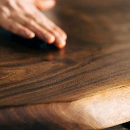 Artisan Born Bedroom Bench Handmade Live Edge Black Walnut Bench for End of Bed - Wooden Bench Accent Bench Walnut Live Edge Bench (60 Inches Wide, U Shape Legs)