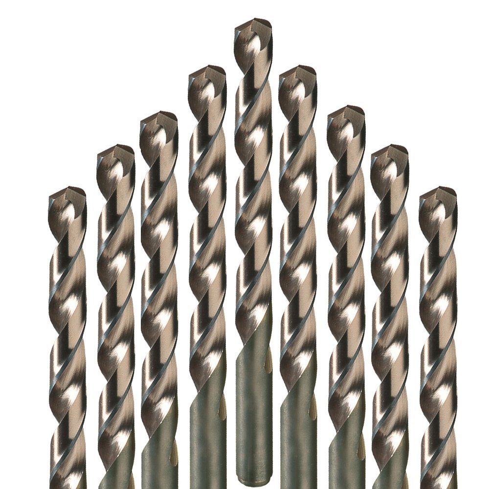 Champion Cutting Tool 705C-5/16 Cobalt 5/16-Inch 135 Degree Split Point HSS HD Jobber Twist Drill Bits, 6-Pack