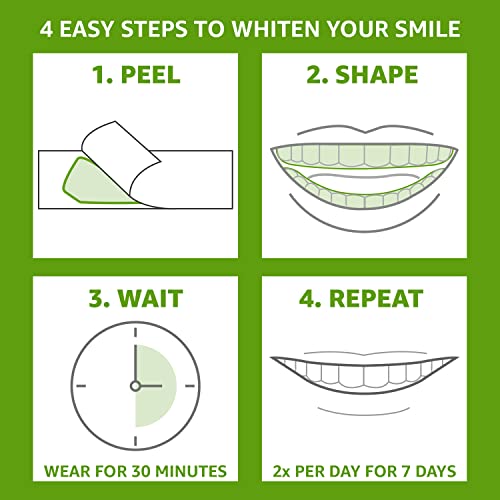 REMBRANDT Deeply White + Peroxide 1 Week Teeth Whitening Kit, Removes Tough Stains, Enamel-Safe, 28 Custom-Fit Whitening Strips (14 Treatments)