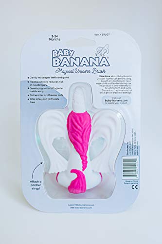 Baby Banana - Magical Unicorn Toothbrush , Training Teether Tooth Brush for Infant, Baby, and Toddler