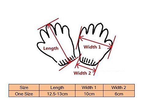 Toddler Unisex Baby Girl Boy Solid Color Warm Knit Gloves Magic Stretch Mittens Winter (1-4 Years, Red)