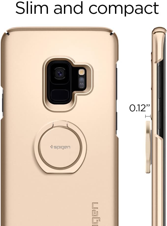 Spigen Style Ring 360 Cell Phone Ring/Phone Grip/Stand/Holder for All Phones and Tablets Compatible with Magnetic Car Mount - Champagne Gold