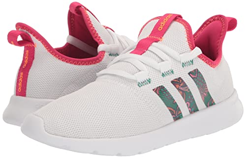 adidas Women's Cloudfoam Pure 2.0 Running Shoe, FTWR White/Bold Green/Vivid Berry, 6.5