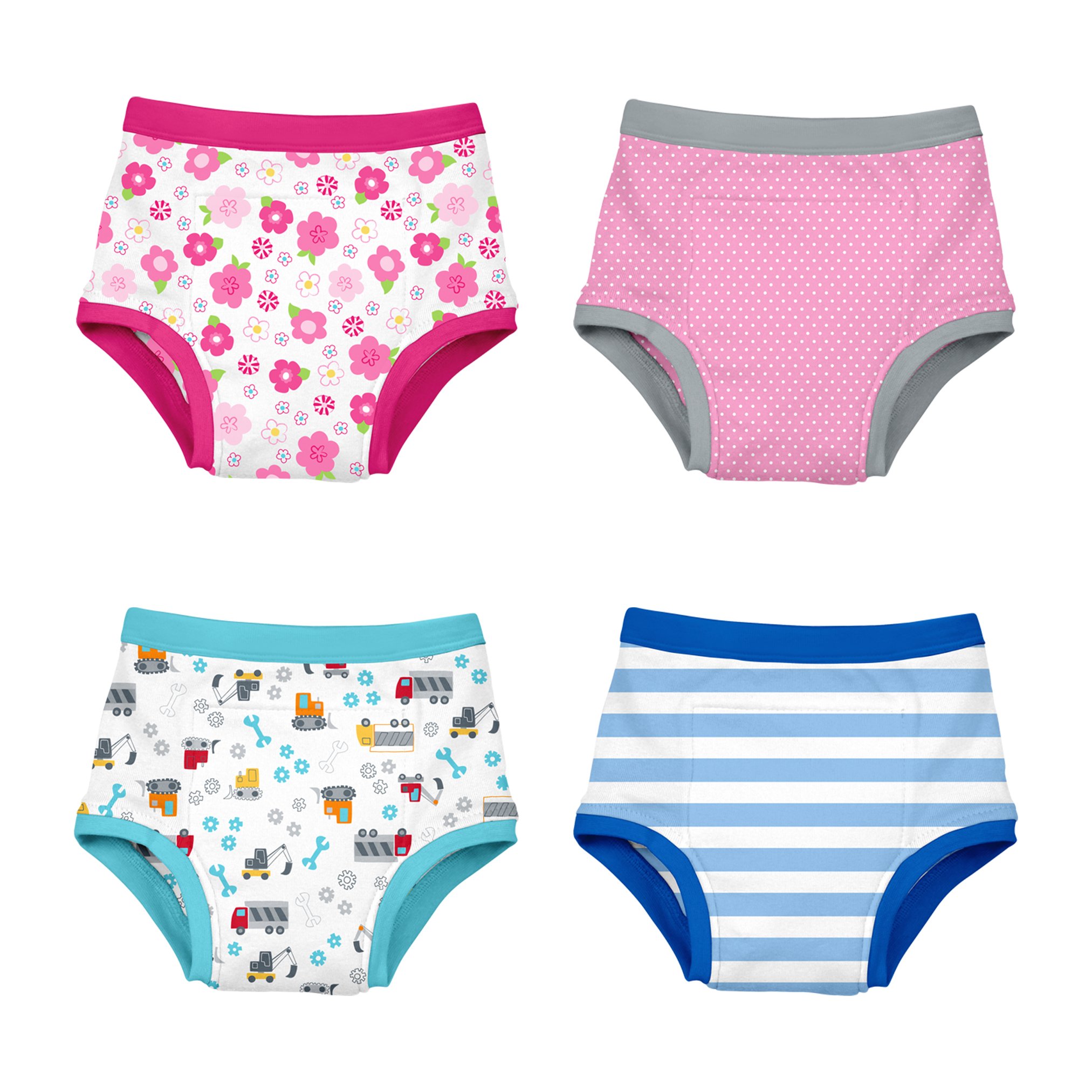 Reusable Absorbent Training Underwear-Hot Pink Floral-4T