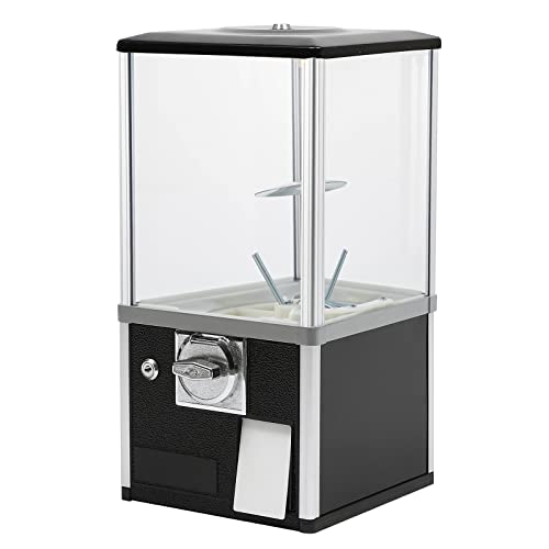 Commercial Vending Machine, Candy Gumball Vending Machine Gumball Bank Candy Vending Machine Prize Machine for 1.18-2.17in Toys/Candies, 11.42 * 10.24 * 20.87 in (Black)