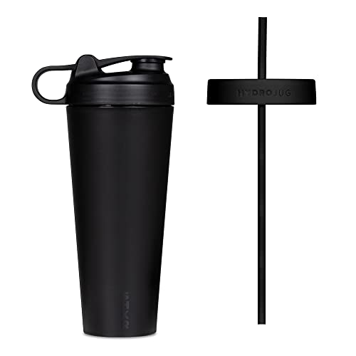 HydroJug Shaker Cup 24oz - Perfect For Protein Shakes, Pre-Workout Drinks, Iced Coffee - Easy Blending, Double Insulated, Cup Holder Compatible, BPA Free - Keeps Temp For Hours