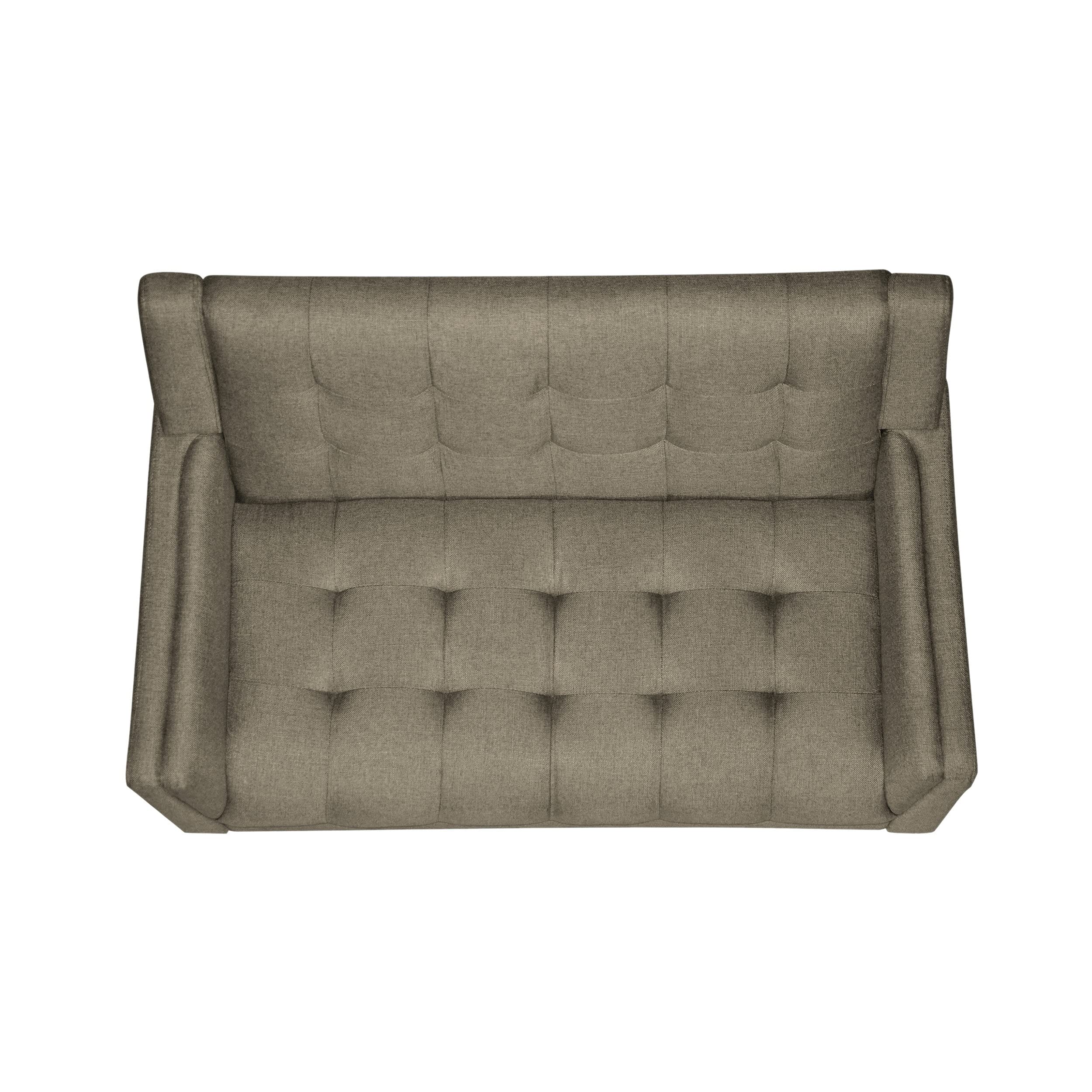 Christopher Knight Home Evelyn Mid Century Modern Fabric Loveseat, Mocha
