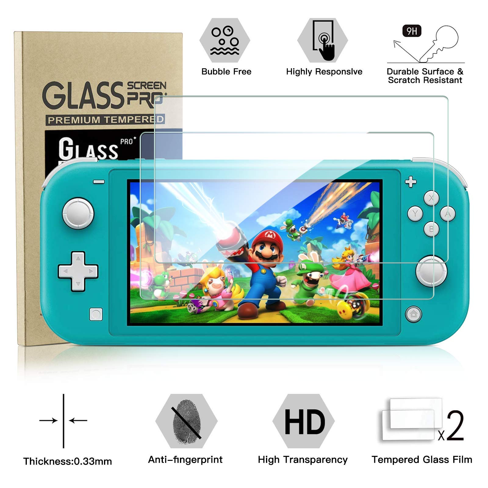 Accessories Bundle for Switch Lite, Kit with Carrying Case, Screen Protector, Playstand, Game Card Case, Charging Dock, USB Cable,Thumb-Grip Caps, Stylus for Nintendo Switch Lite