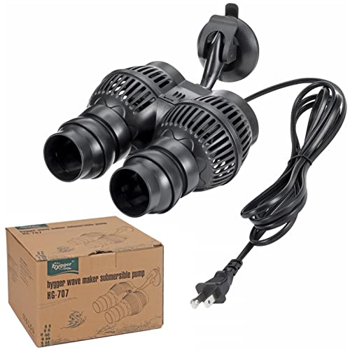 hygger Submersible Aquarium Powerhead 2000GPH Fish Tank Wavemaker Circulation Pump for Freshwater Saltwater, 360 Degree Rotatable Head Pump 16W