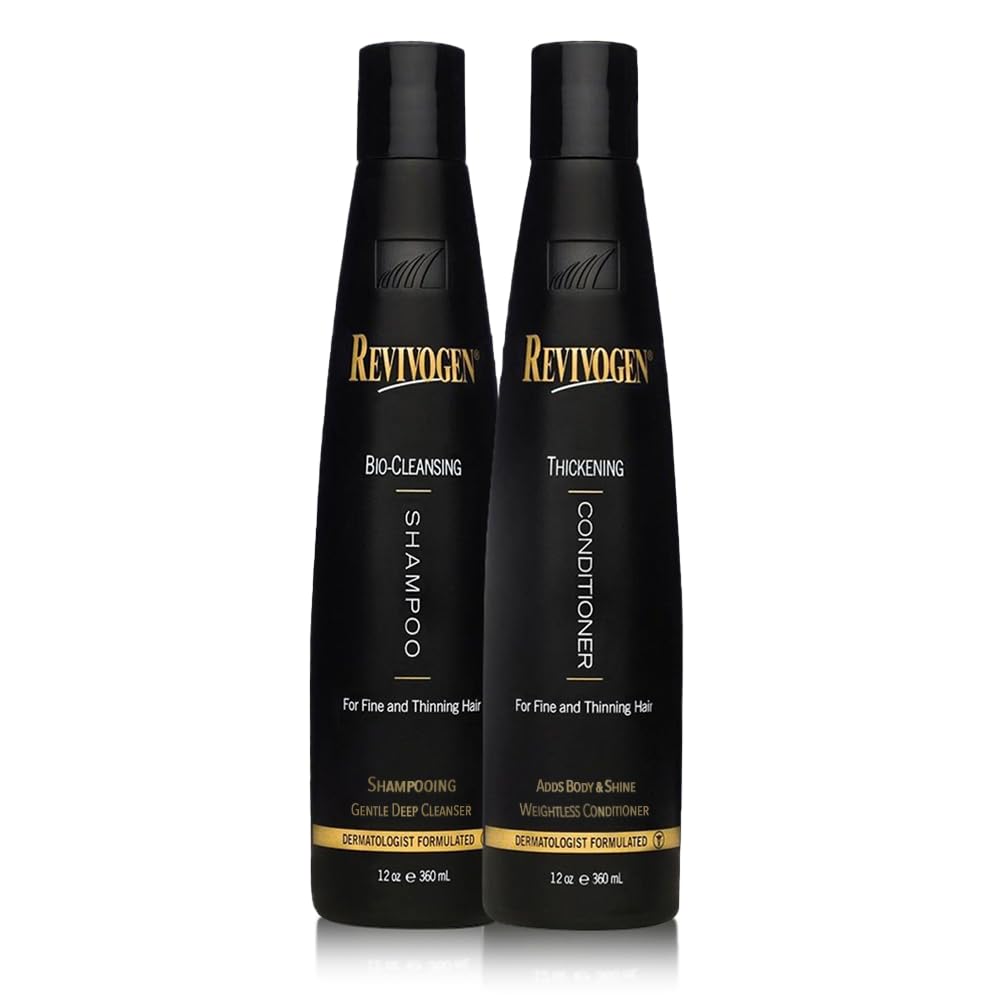 Revivogen MD Bio-Cleansing Shampoo and Conditioner for Thinning Hair, DHT Blocker Shampoo, Hair Loss Shampoo, Shampoo Thinning Hair, Conditioner for Thinning Hair, Hair Loss Conditioner 12oz