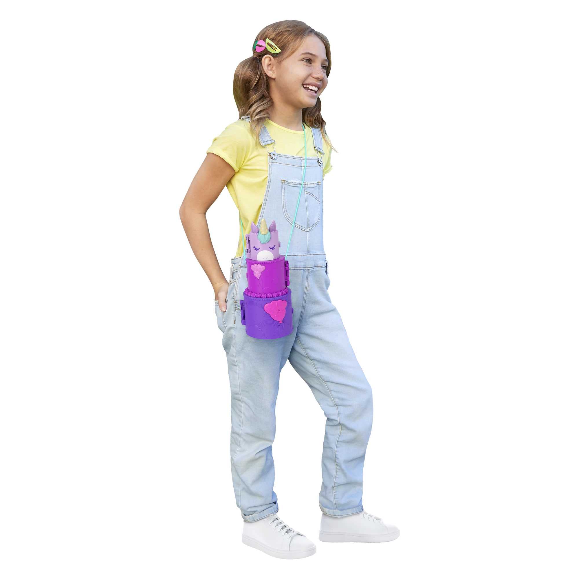 Polly Pocket 2-in-1 Unicorn Toy Playset, Spin 'N Surprise Birthday with Micro Polly & Lila Dolls, Plus 25 Accessories