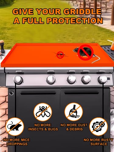 Artnice Silicone Griddle Mat for Blackstone Griddle, 36" Heavy Duty Food Grade Silicone Griddle Mat, All Season Cooking Protective Griddle Grill Cover, Blackstone accessories, Orange