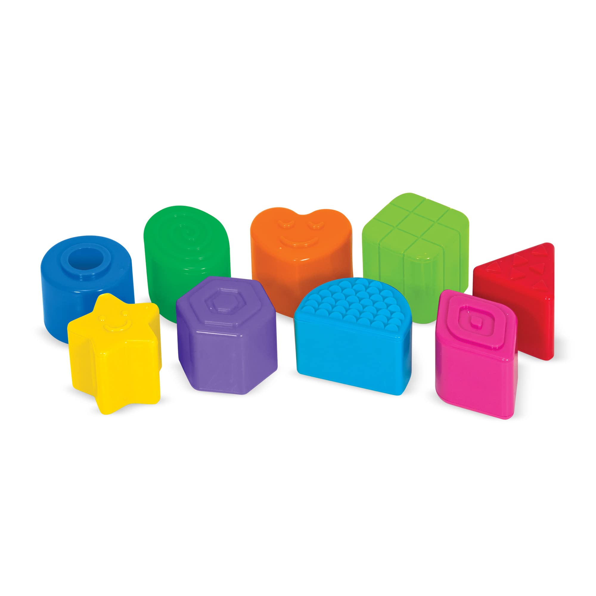 Melissa & Doug K's Kids Take-Along Shape Sorter Baby Toy With 2-Sided Activity Bag and 9 Textured Shape Blocks - Sensory / Travel /Toys For Toddlers And Infants