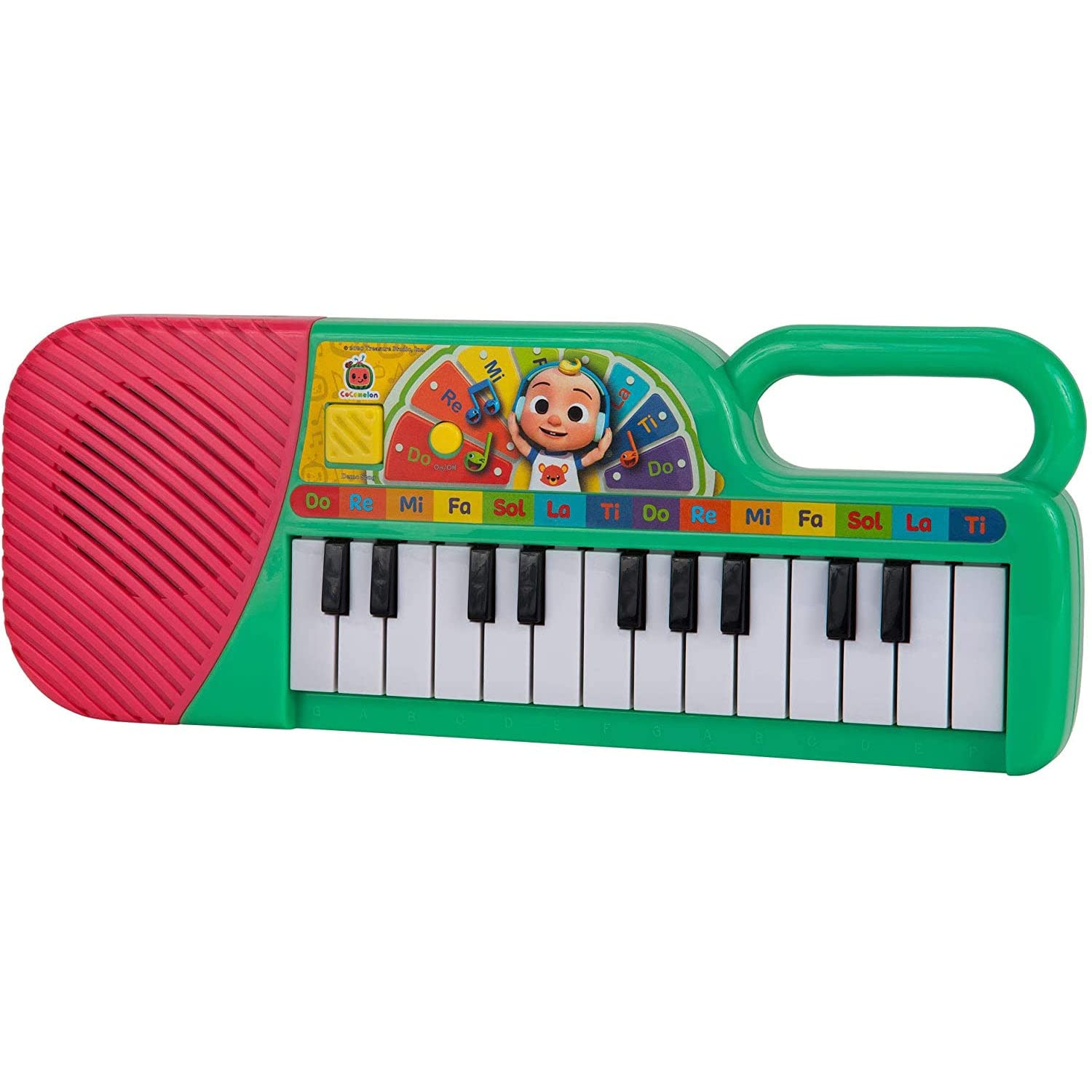 CoComelon First Act Musical Keyboard, 23 Keys; Music and ABC Songs Pre-Recorded, Educational Music Toys, Carry Nβ Go Handle