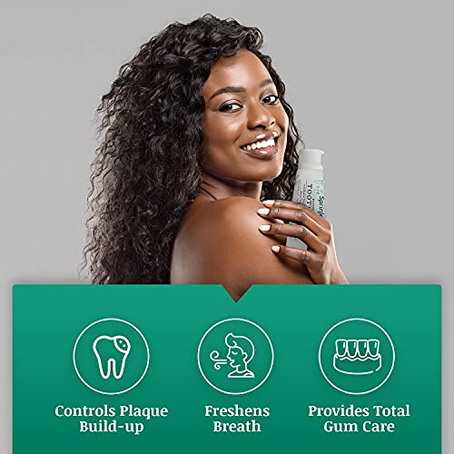 SprinJene Natural Fluoride Free Toothpaste for Clean and Strong Teeth and Gums, Fresh Breath, and Helps Dry Mouth - Vegan, Dye-Free, SLS Free Toothpaste for Adults 2 Pack (Original)