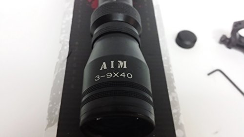 AIM SPORTS 3-9X40 P4 Sniper Scope with Flip-Up Lens and Rings