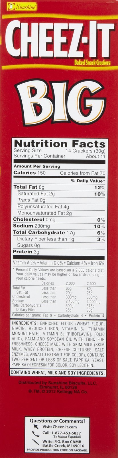 Cheez-It Baked Snack Crackers - Big Original - 11.7 oz - 2 Pack