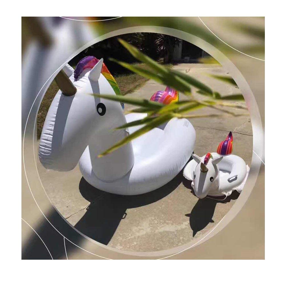 Baby Pool Float Unicorn Toddlers Floaties Infant Inflatable Swimming Ring with Handles for Kids Aged 1-6 Years