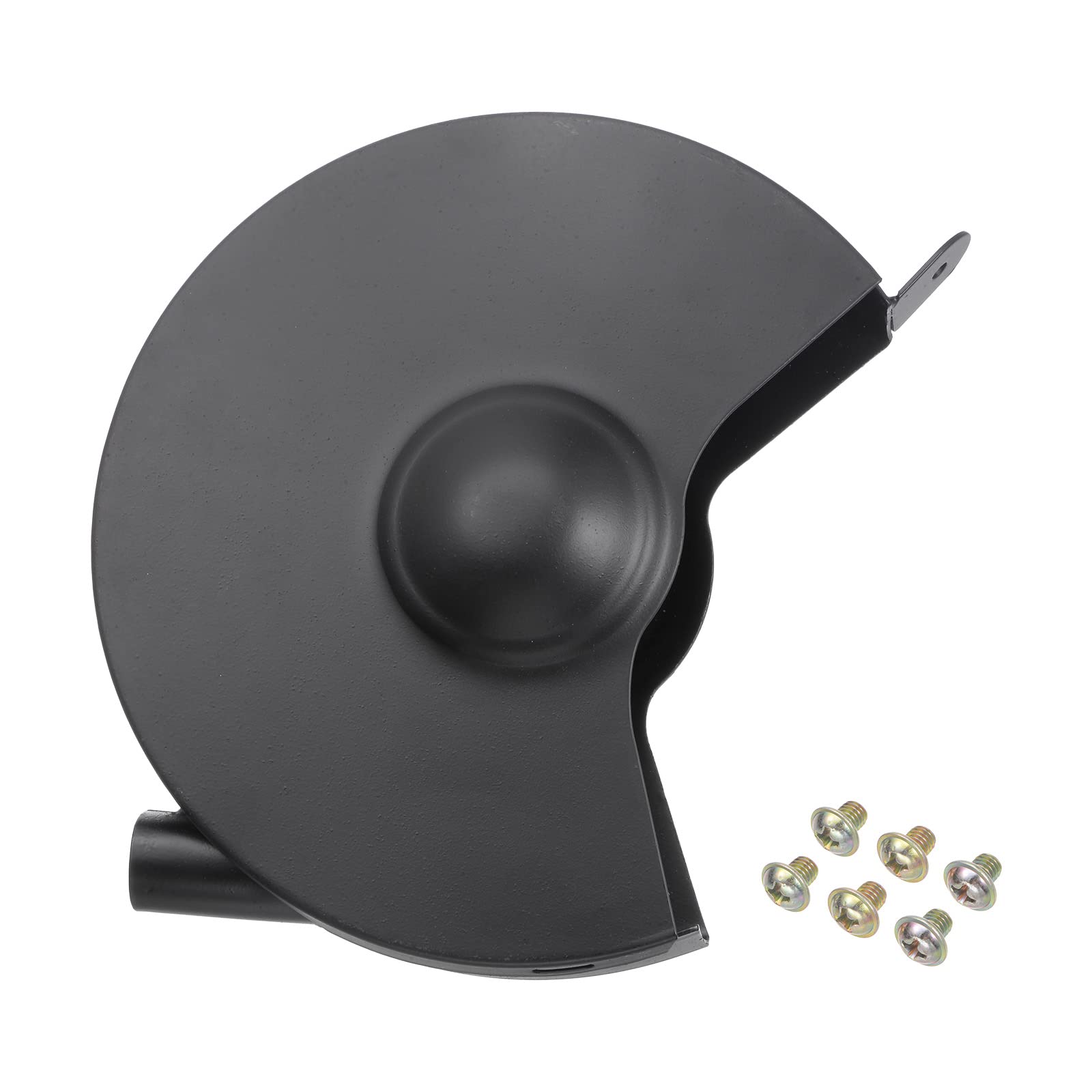 HARFINGTON Bench Grinder Wheel Inner and Outer Left Guard Cover 9.84" Carbon Steel Left Guard Cover Shroud Set with Screw for Bench Grinder Polisher, Black