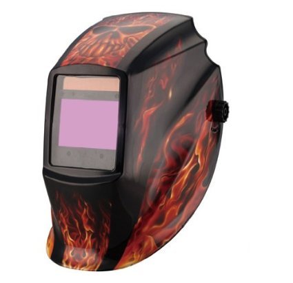 Auto Darkening Solar Welding Mask Professional Welder Helmet (Skull With Flames)