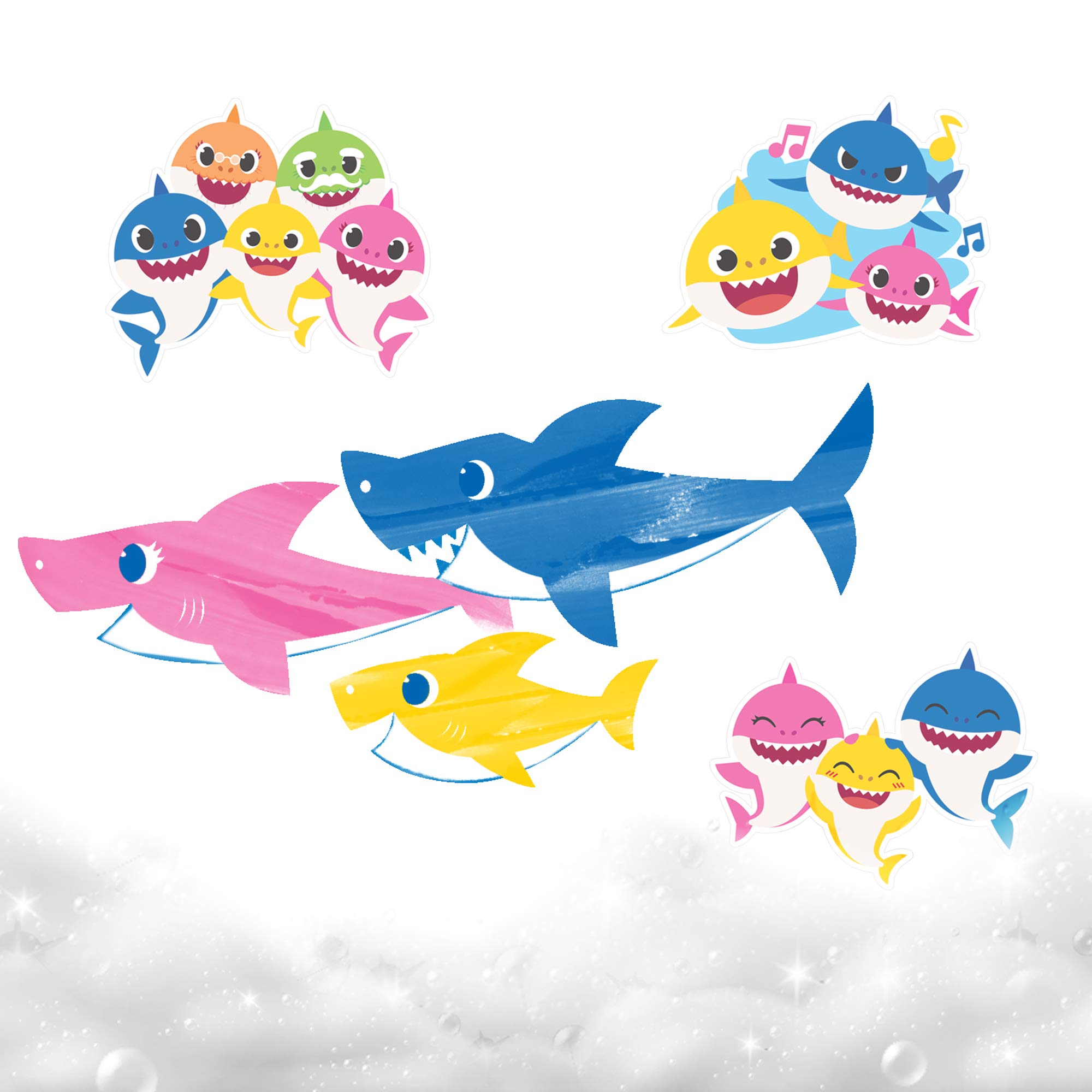 Baby Shark Bath Art Creations Play Set for Kids & Toddlers - Draw Washable Artwork During Bathtime or Shower Time - Dissolvable & Washable Paints, Crayons & Stickers for Kids Ages 3, 4, 5, 6